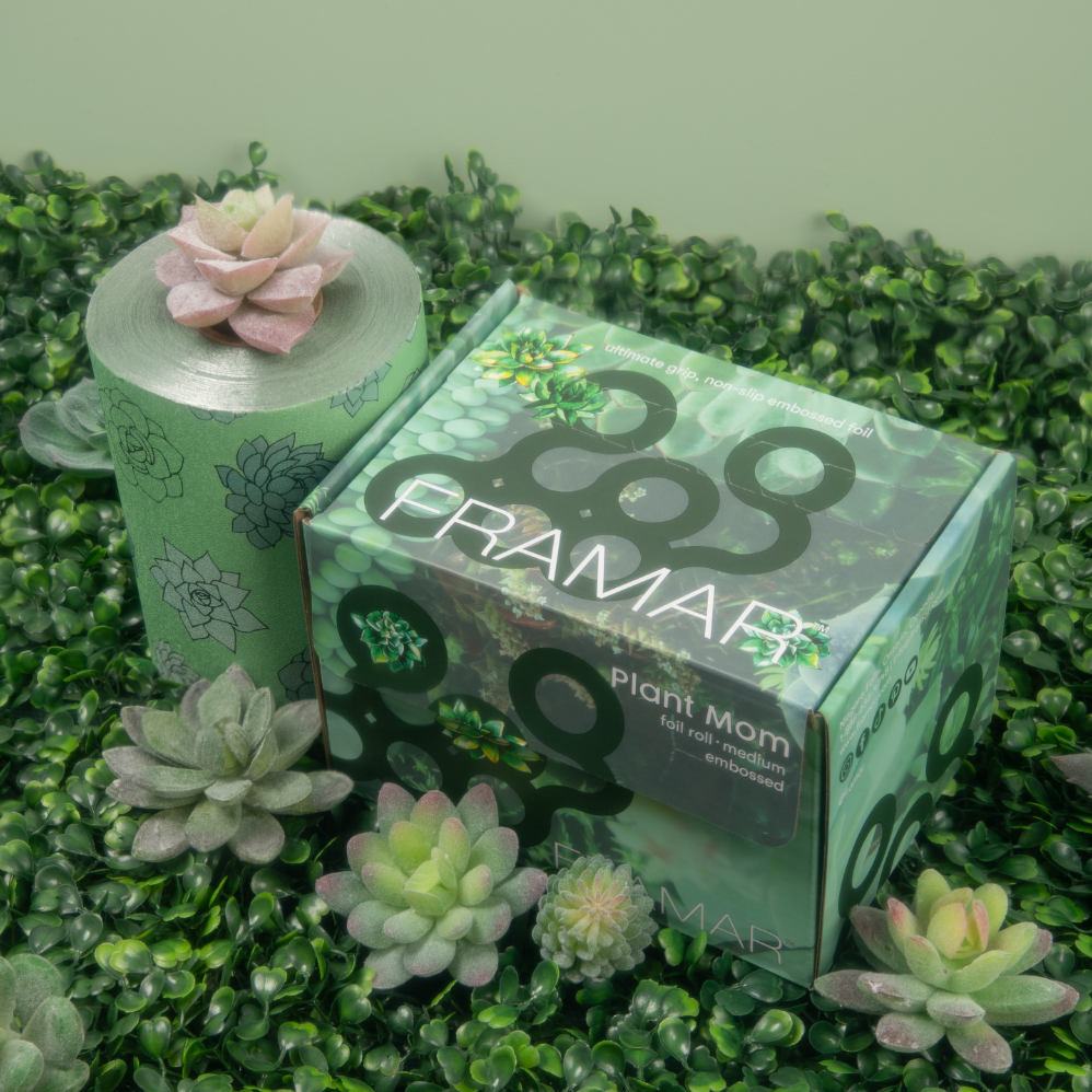 Framar Embossed Folie Roll Medium Plant Mom bij Hairaction.nl!
