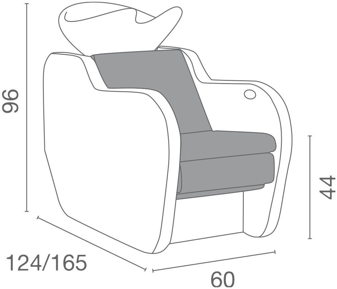 Luca Rossini wasunit Gilda - Witte bak - Verstelbaar voetsteun ...