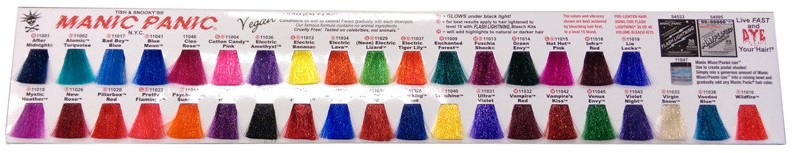 Manic Panic Kleurenkaart | Voor de mooiste haarkleuren!
