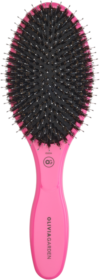 Olivia Garden Expert Care Oval Combo Borstel - Pink - Bij hairaction.nl