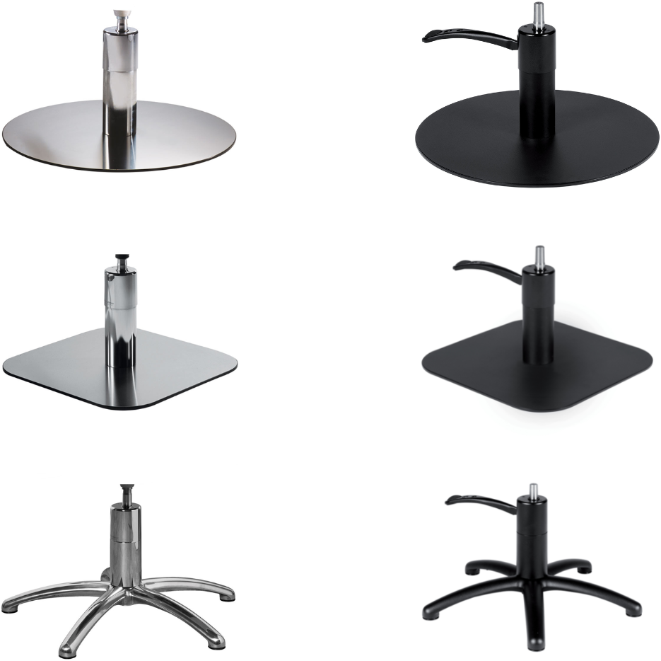 Salon Ambience kappersstoel square+ zwarte stervoet